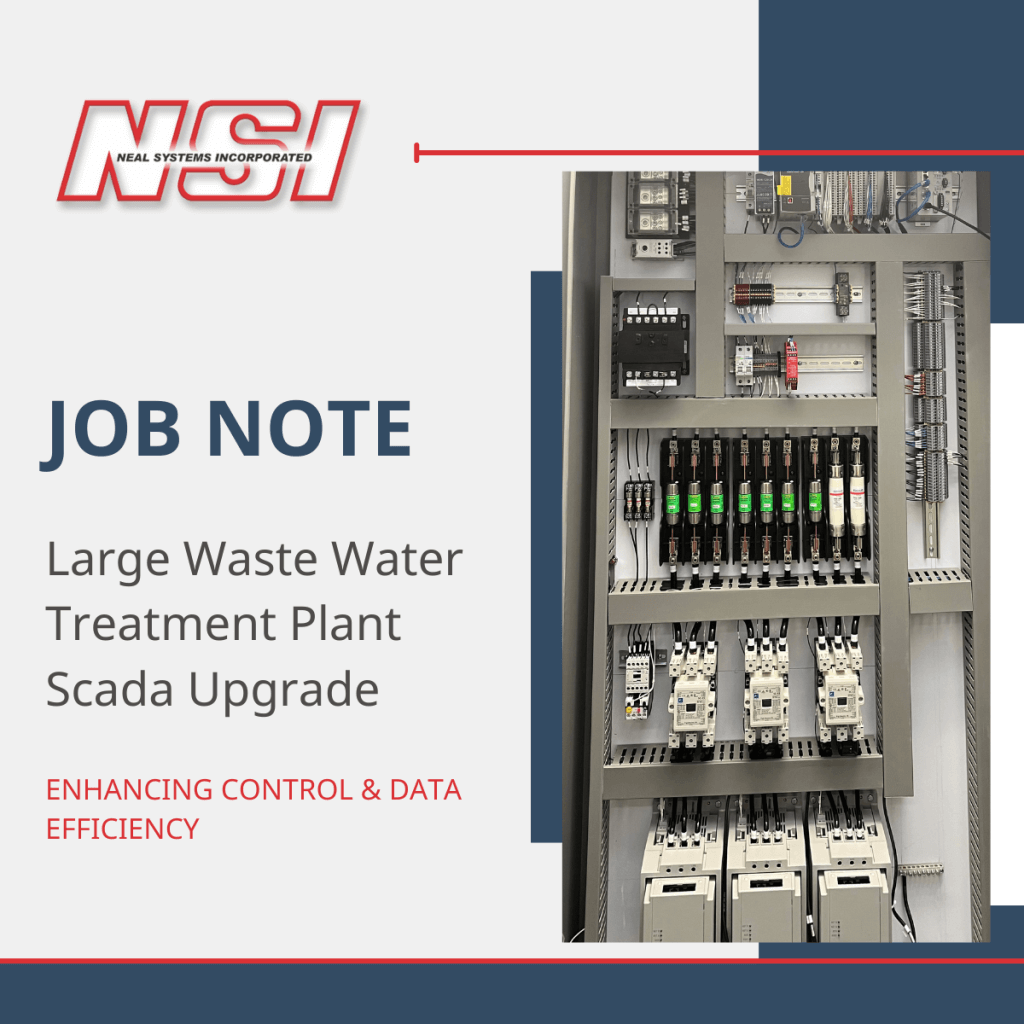 Job Note: Large Waste Water Treatment Plant Scada Upgrade – Neal Systems Incorporated